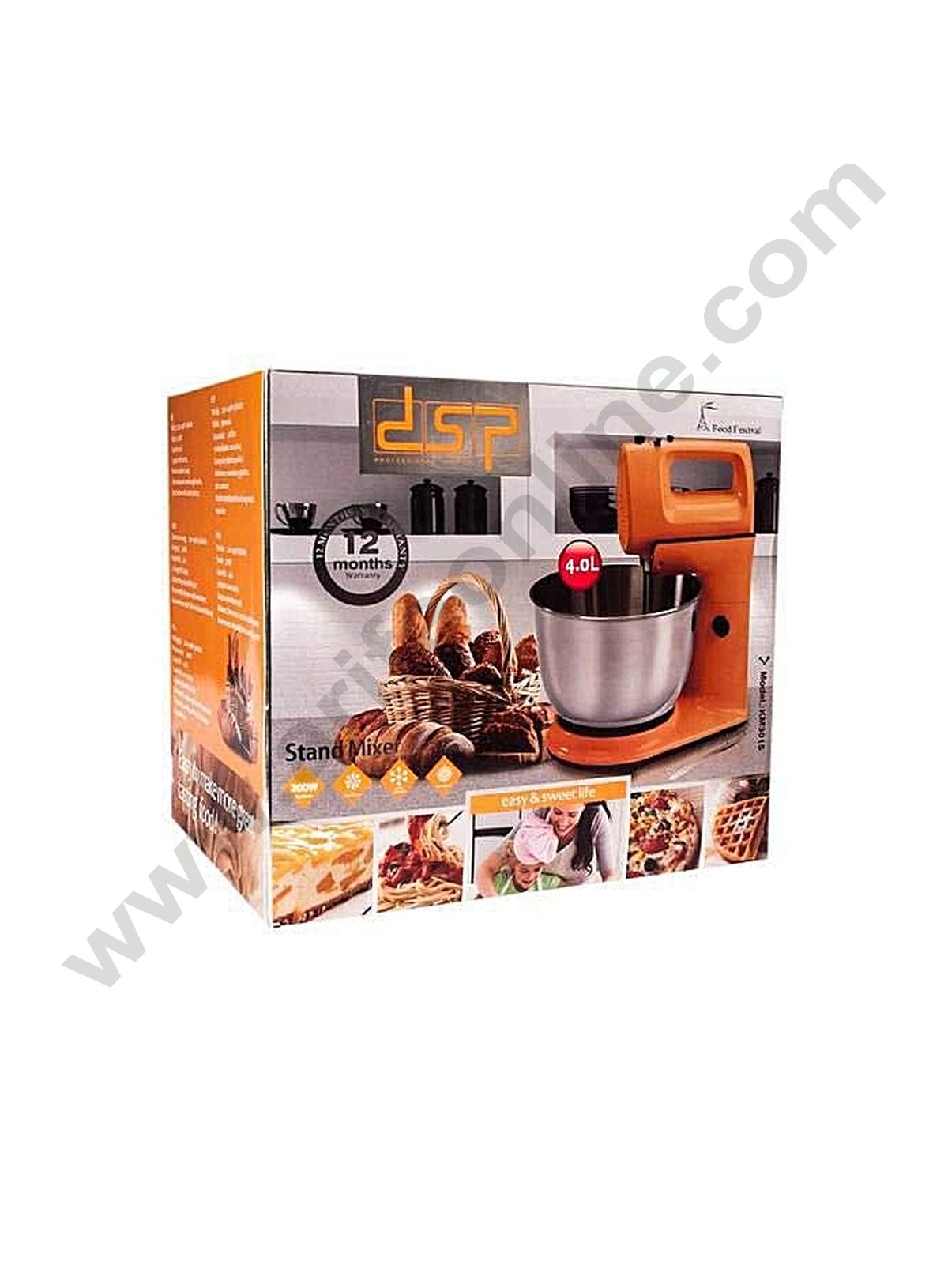 DSP KM-3015A 5 Speed Stand Mixer with Rotating Bowl - Orange – Arife Online Store