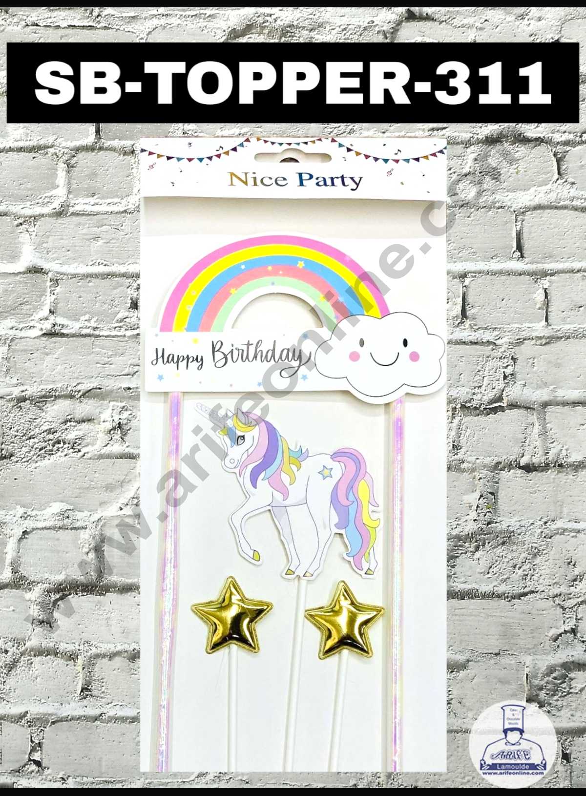 CAKE DECOR™ 4pcs Happy Birthday Unicorn Theme Topper For Cake Decorati – Arife Online Store