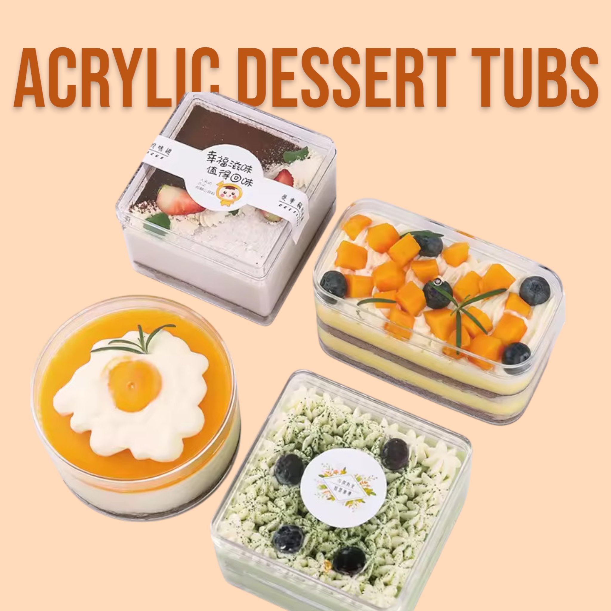 Acrylic Dessert Tubs – Arife Online Store
