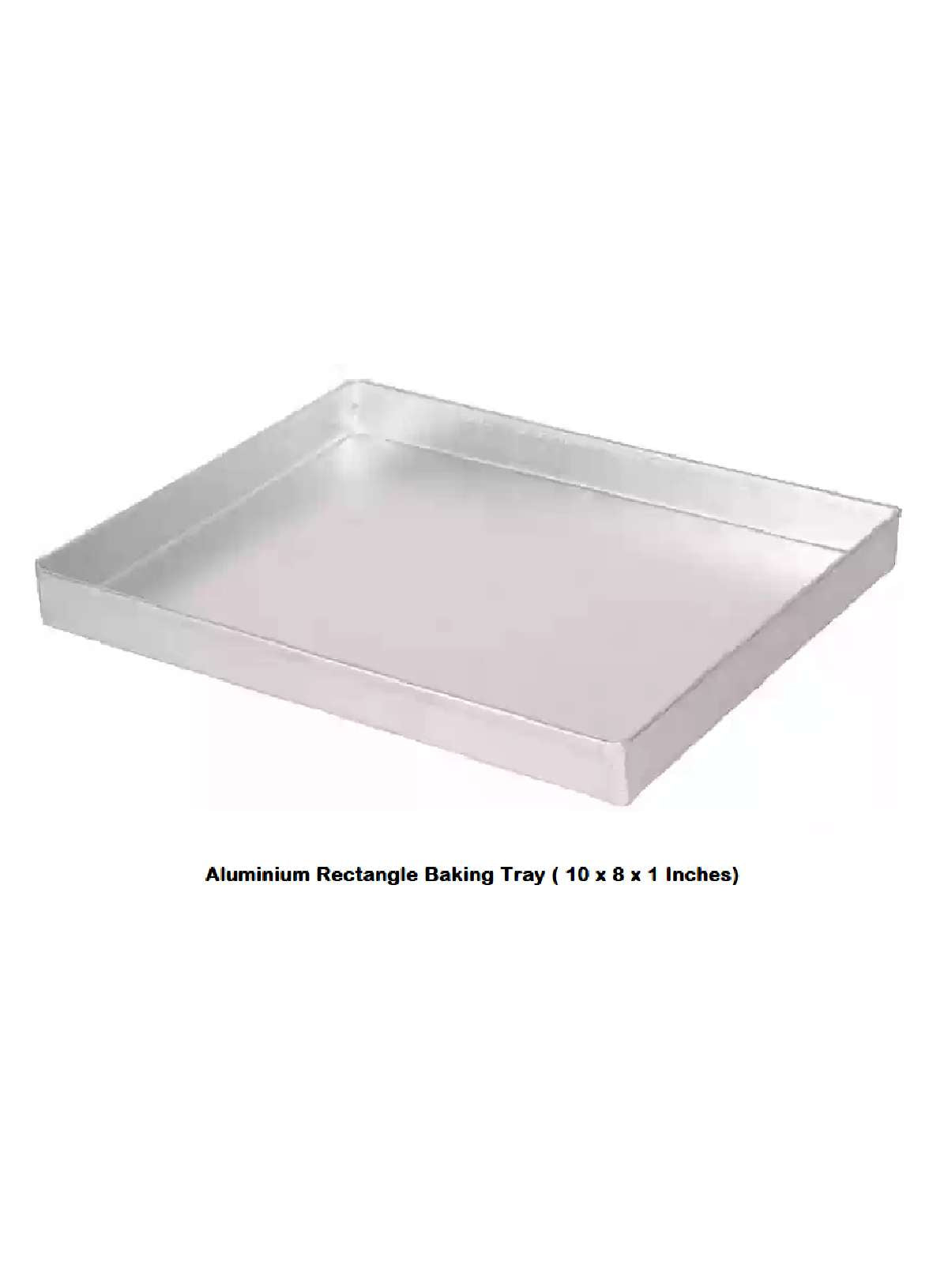 CAKE DECOR™ Aluminum Rectangle Cake Mould Baking Tray - (10 x 8 x 1 in ...