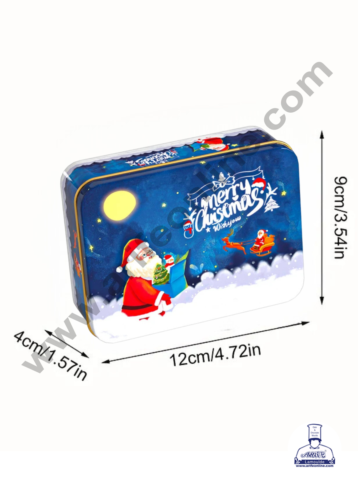 Cake Decor ™ Merry Christmas Tins Rectangle Shape - 04 | Rectangle Sto ...