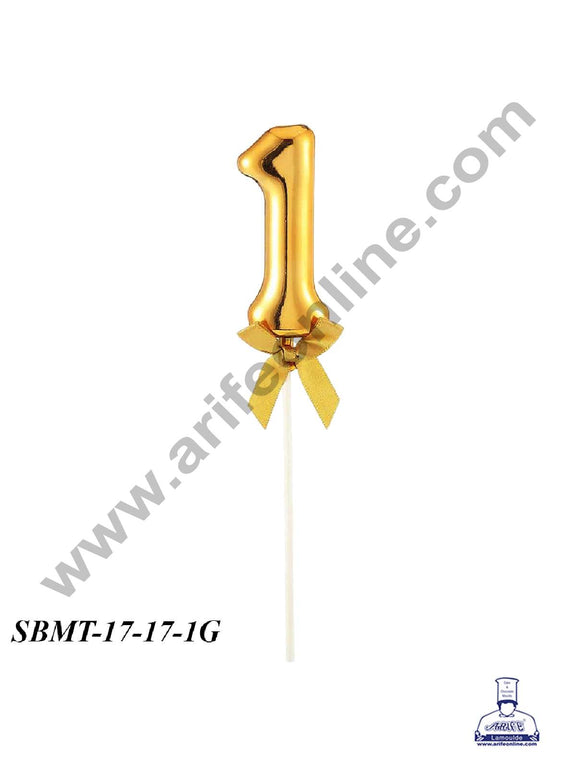 Home CAKE DECOR™ Plastic Balloon Style 1 Number Cake Topper - 1 Piece
