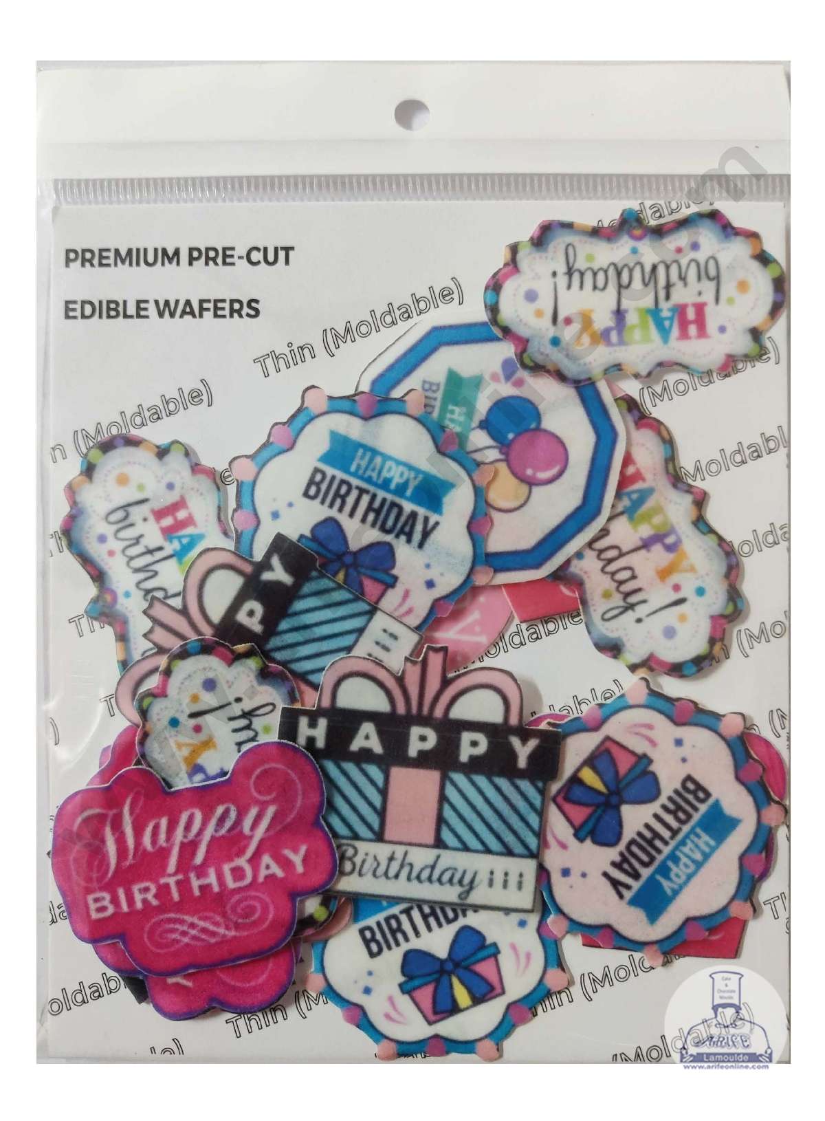 CAKE DECOR™ Edible Pre Cut Wafer Paper - Happy Birthday Cake Topper ...