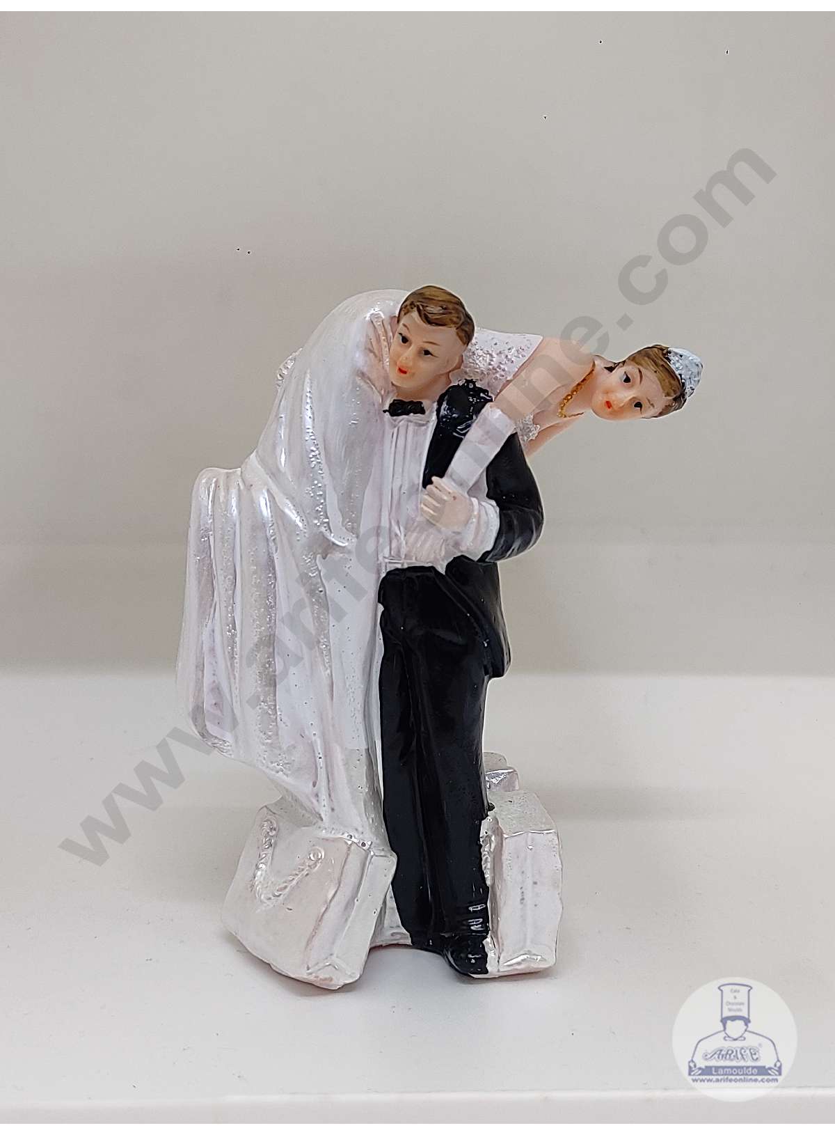 CAKE DECOR™ 1 Pcs Wedding Couple Cermaic Figure Cake Topper Decoration ...