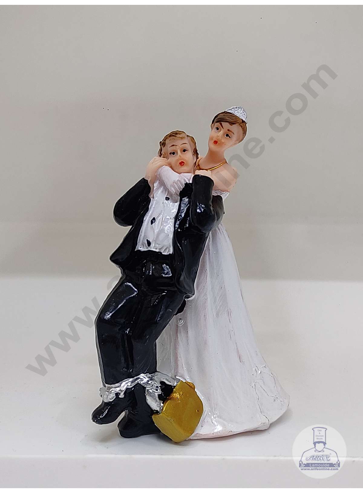 CAKE DECOR™ 1 Pcs Wedding Couple Cermaic Figure Cake Topper Decoration ...