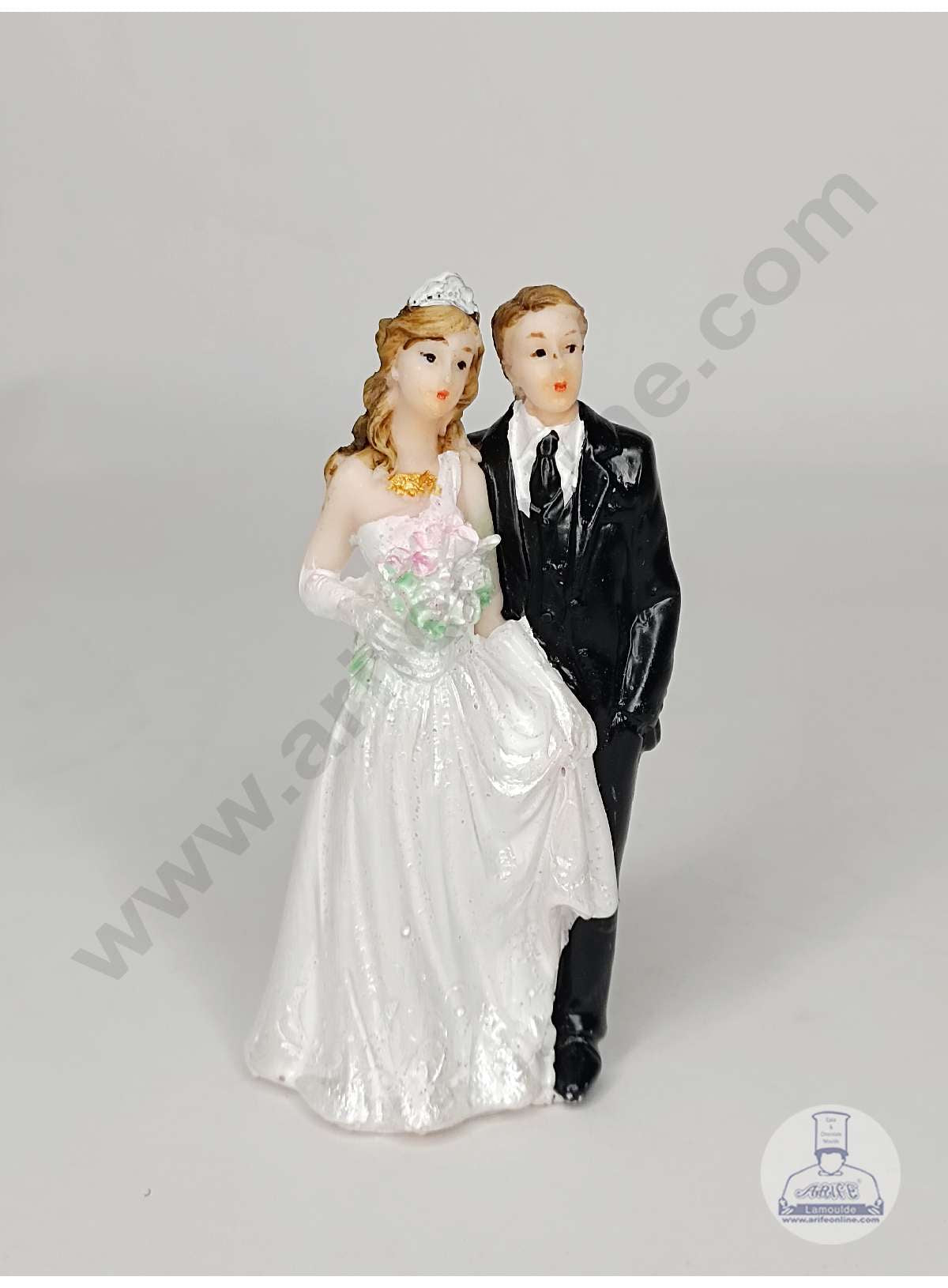 CAKE DECOR™ 1 Pcs Wedding Couple Cermaic Figure Cake Topper Decoration ...