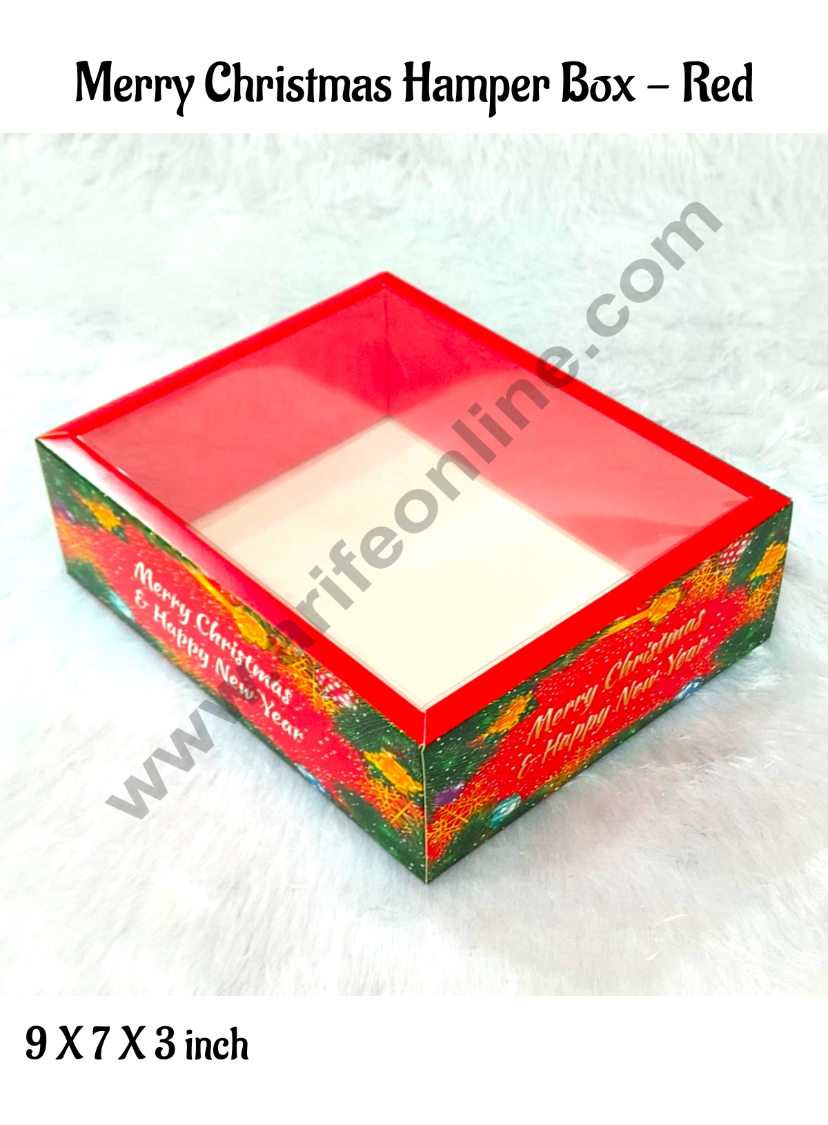 CAKE DECOR™ Merry Christmas Hamper Box - Red (1 Pcs Pack) – Arife ...