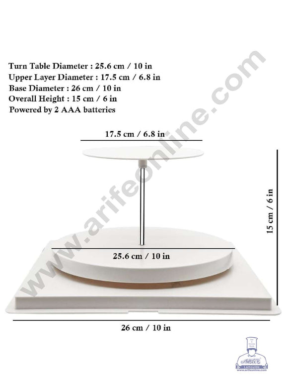 Home CAKE DECOR™ 360 Electric Rotating Table Stand Layered with Base