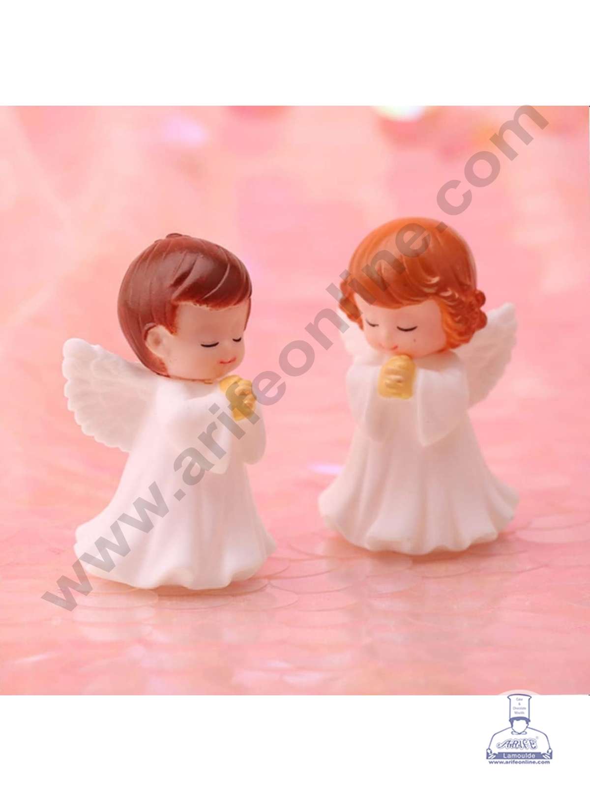 CAKE DECOR™ 2 Pcs Cute Angels Mini Figures Set Cake & Cupcake Topper D ...