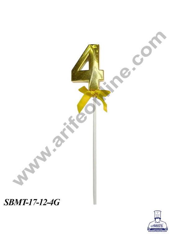 Home CAKE DECOR™ Plastic 3D Style 4 Number Cake Topper - 1 Piece