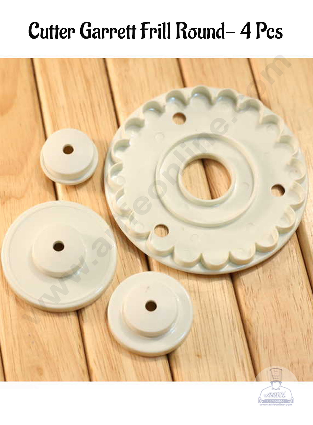 CAKE DECOR™ 4 Pcs Garrett Frill Round Cutters | Fondant Tool (SBDT-Y12 ...