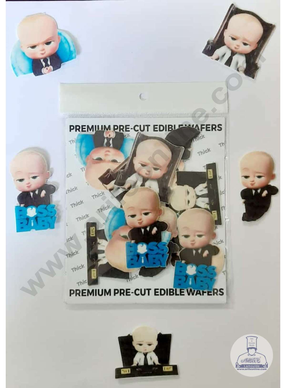 CAKE DECOR™ Edible Pre Cut Wafer Paper - Boss Baby Cake Topper - (Set ...