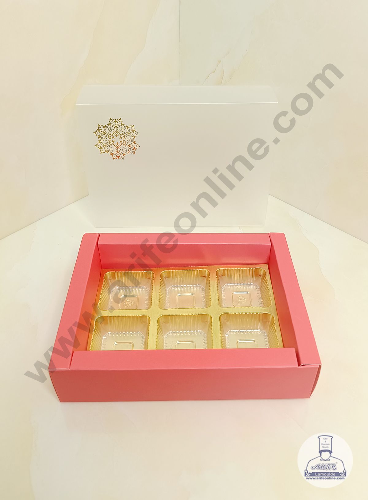 CAKE DECOR™ 6 Cavity Chocolate Box with Sliding Cover & Cavity ( 10 Pi ...