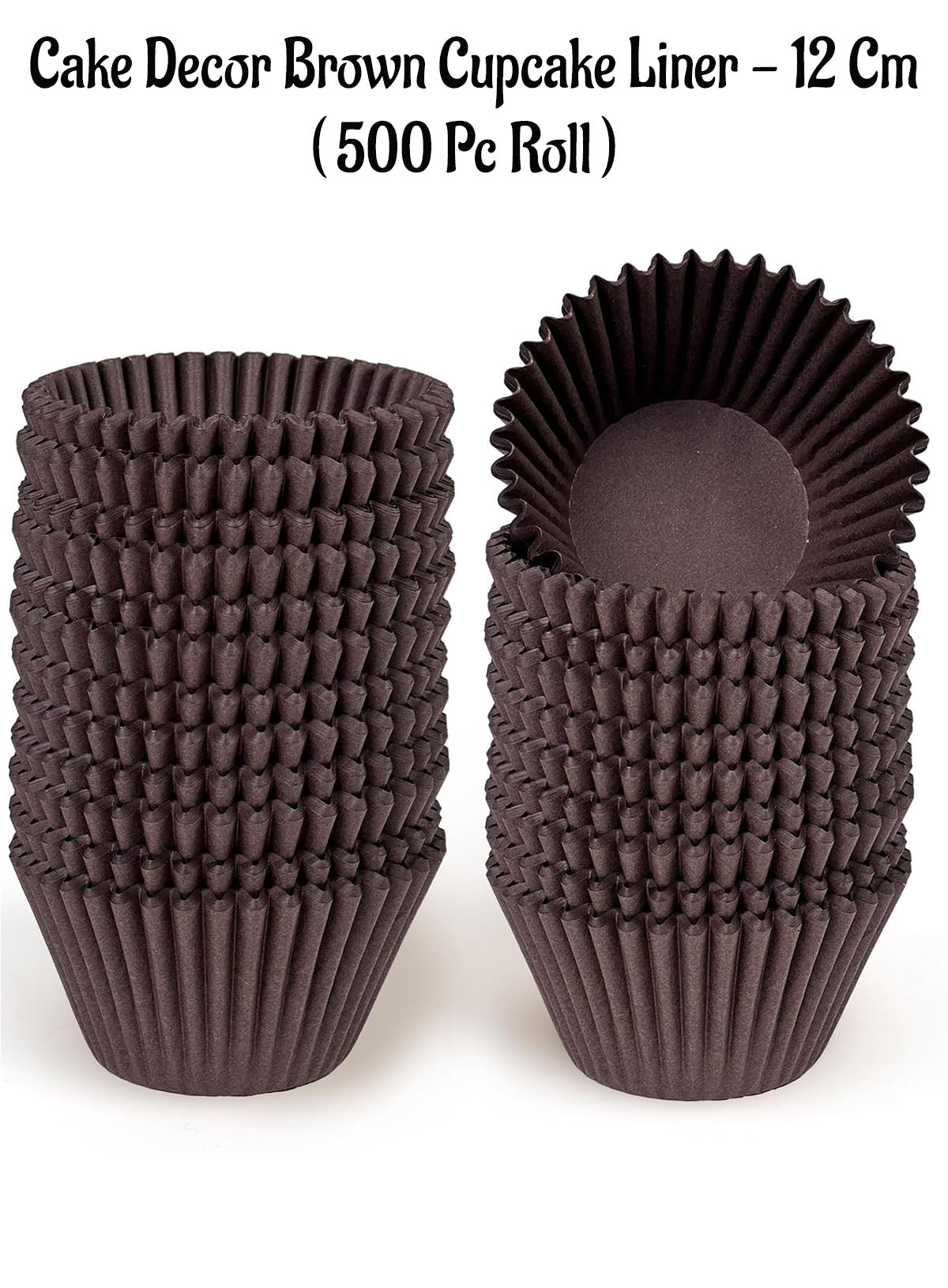 Cake Decor™ Brown Paper Cupcake Liner Cylinder Pack - 12cm (500 Pcs Ro ...
