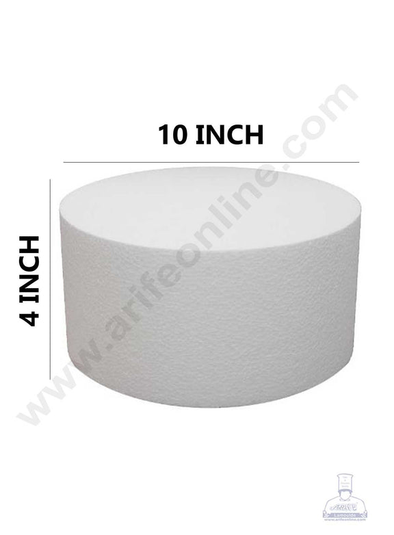 CAKE DECOR™ 1 pc 10 Inch Round Cake Dummy - Dia 10" x H 4" – Arife ...