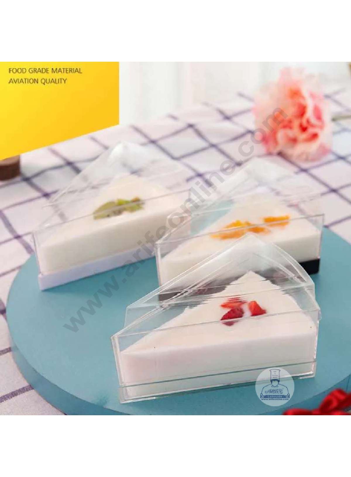 CAKE DECOR™ Transparent Triangle Mousse Cups with Lids | Dessert Cups ...