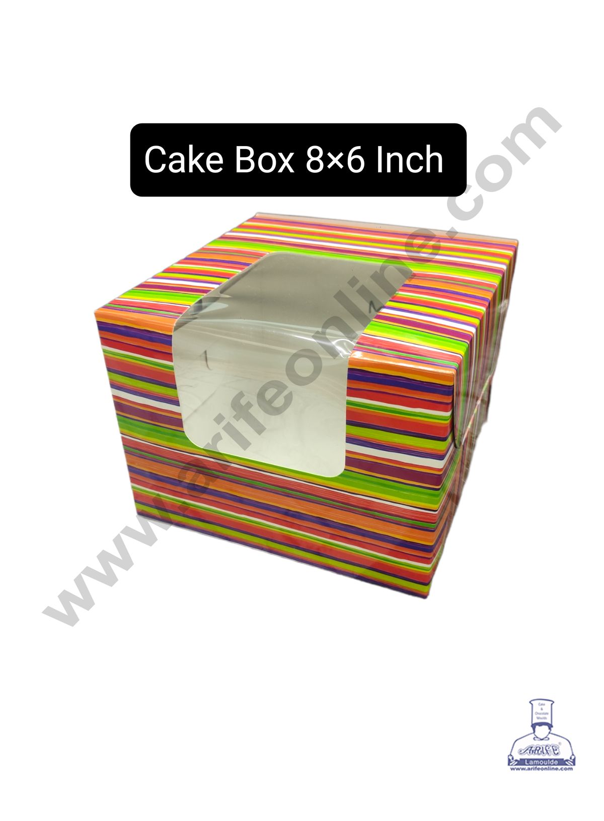 Cake Decor 1/2 kg Printed-03 Cake Box Packaging with Clear Display Rec ...