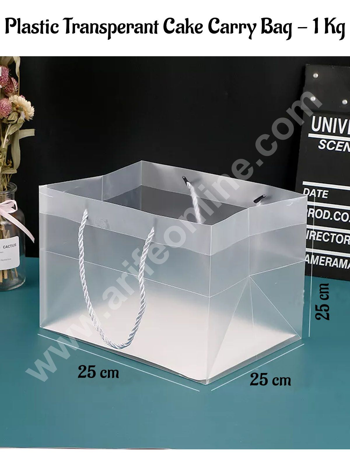 CAKE DECOR™ 1 Piece Plastic Transparent Cake Carry Bag - 1 Kg | Gift B ...