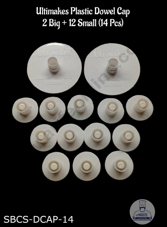 Ultimakes Plastic Dowel Cap 2 Big + 12 Small (14 Pcs) – Arife Online Store