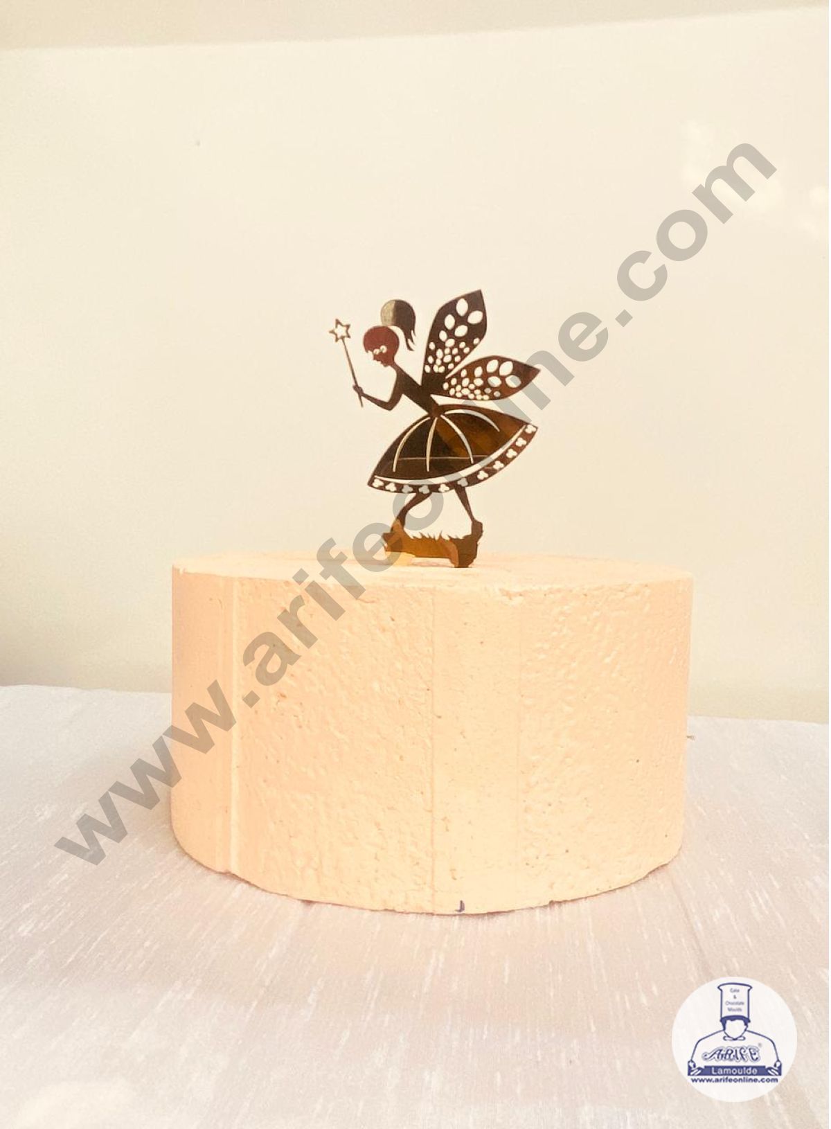 CAKE DECOR™ Golden Acrylic Fairy Garden Stake Cake Topper And Dessert ...