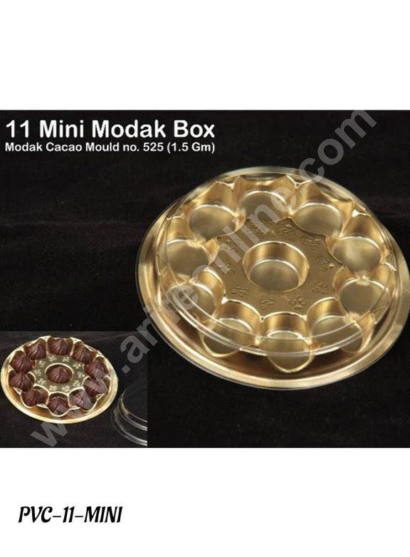 Home CAKE DECOR™ 11 Cavity PVC Mini Modak Box | Hamper box - 1 Piece