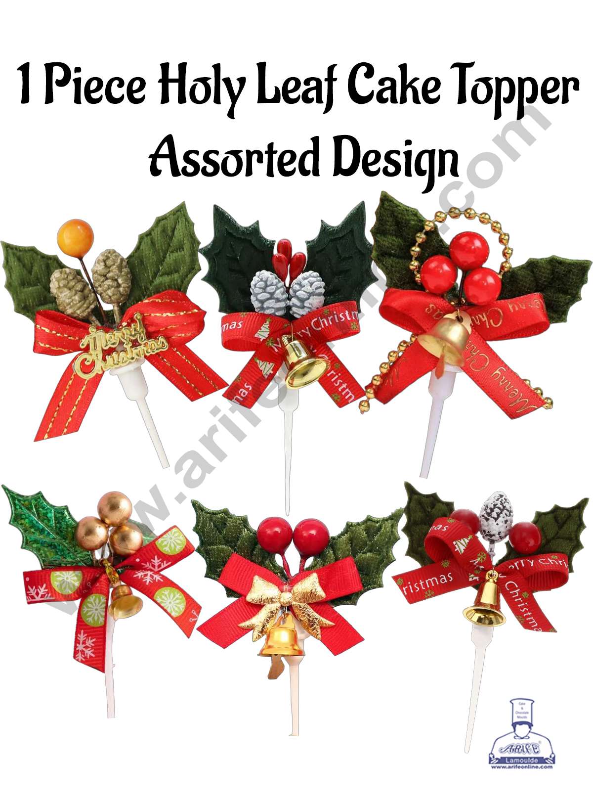 CAKE DECOR™ 1 Piece Mini Holy Leaf Cake Topper - Assorted Design (SBT ...