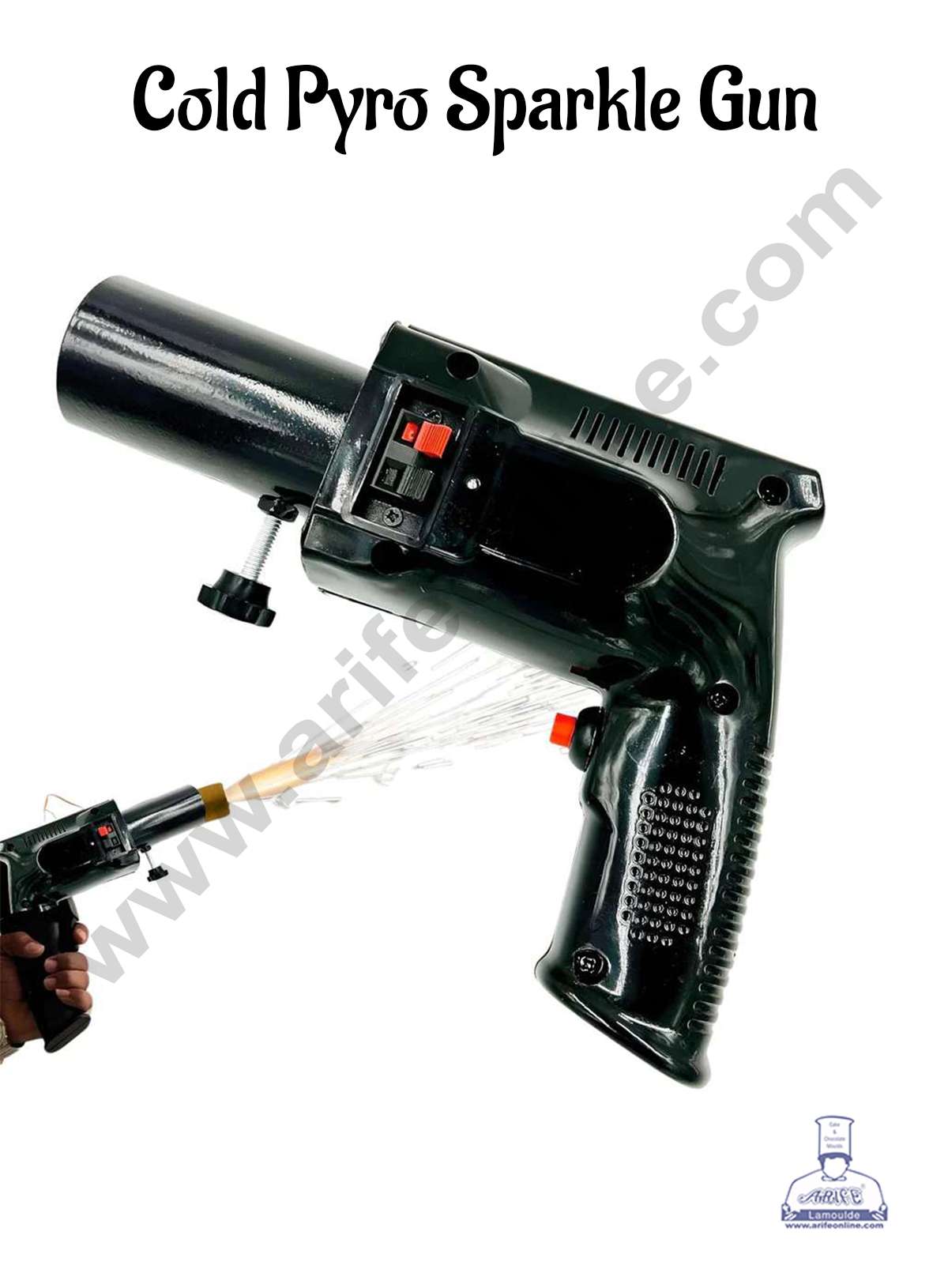 CAKE DECOR™ Sparkling Gun with One Cold Pyro | Sparkle Fire Gun | Part ...