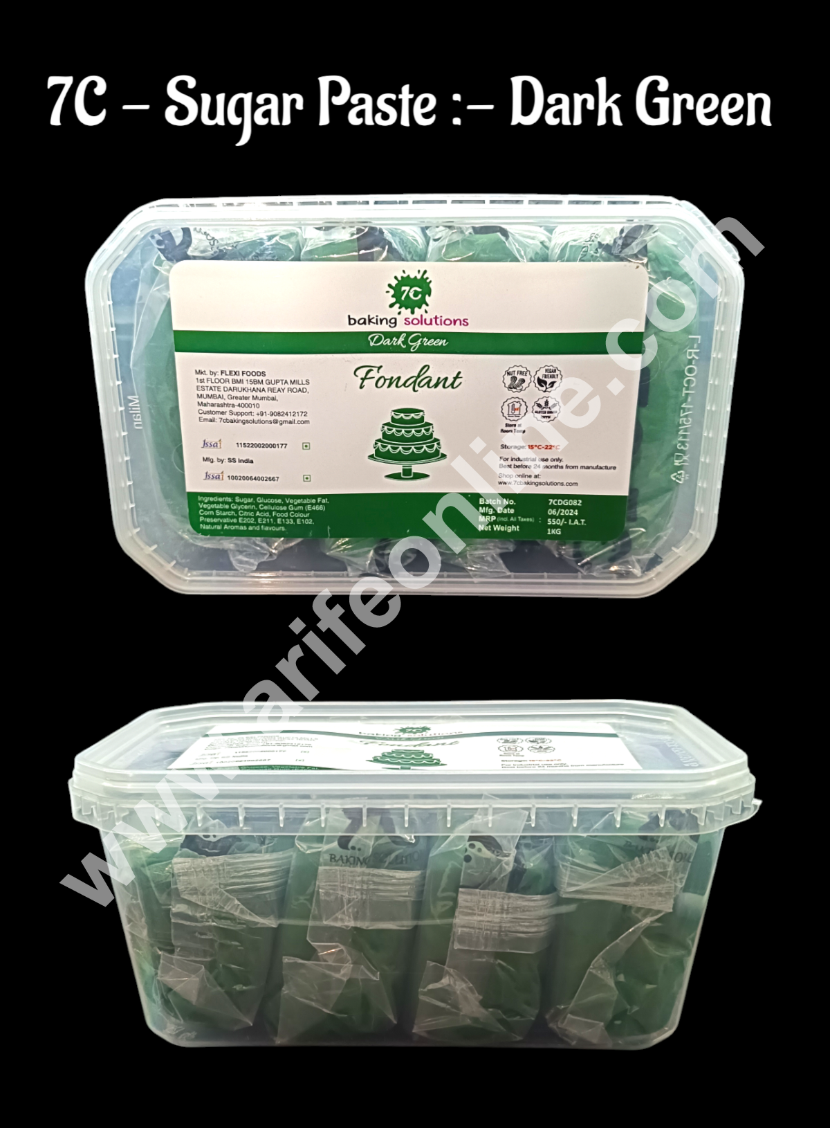 7C Fondant - Dark Green (1 KG) – Arife Online Store