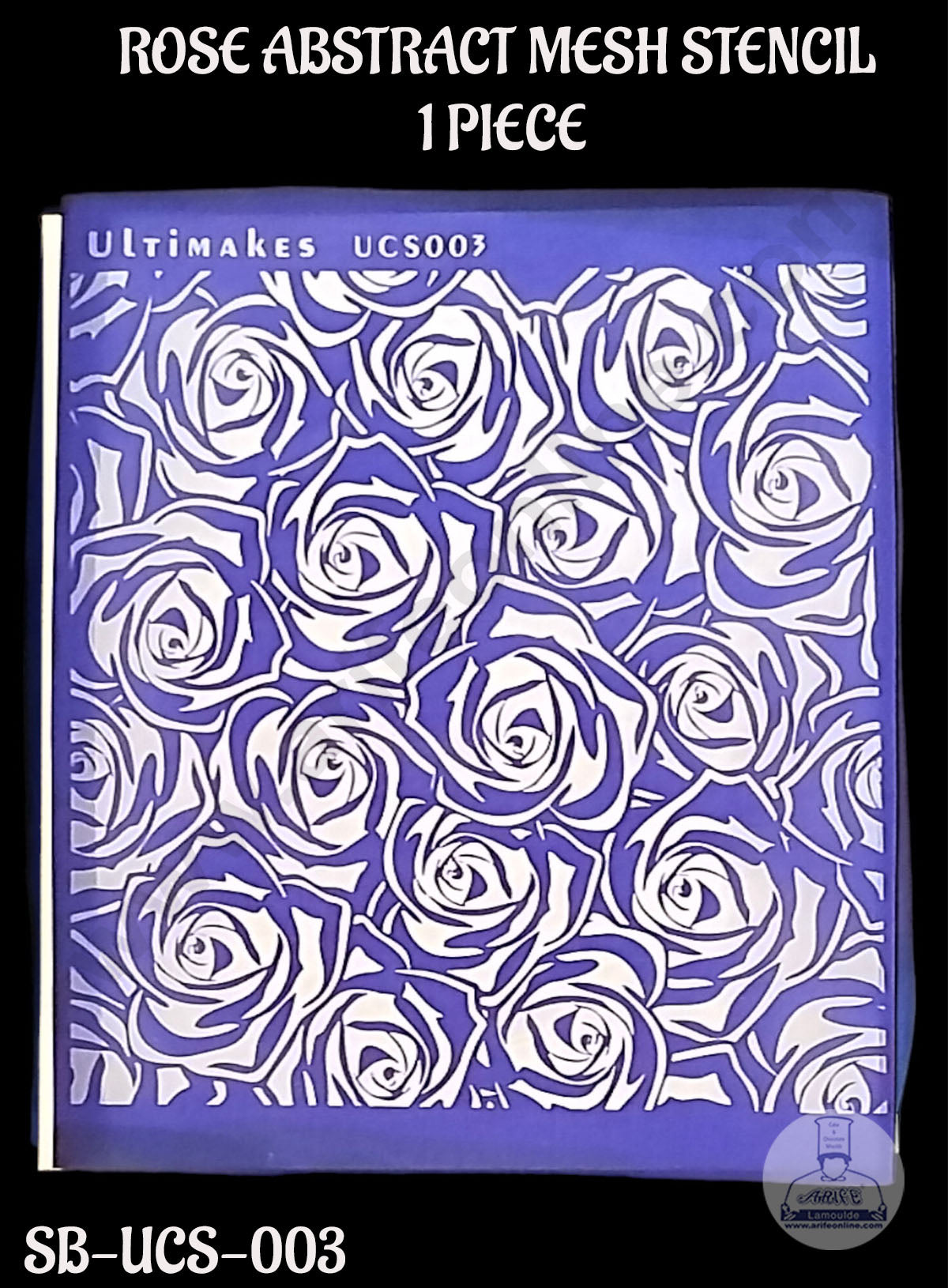Home ULTIMAKES ROSE ABSTRACT CAKE MESH STENCIL - 1 PIECE
