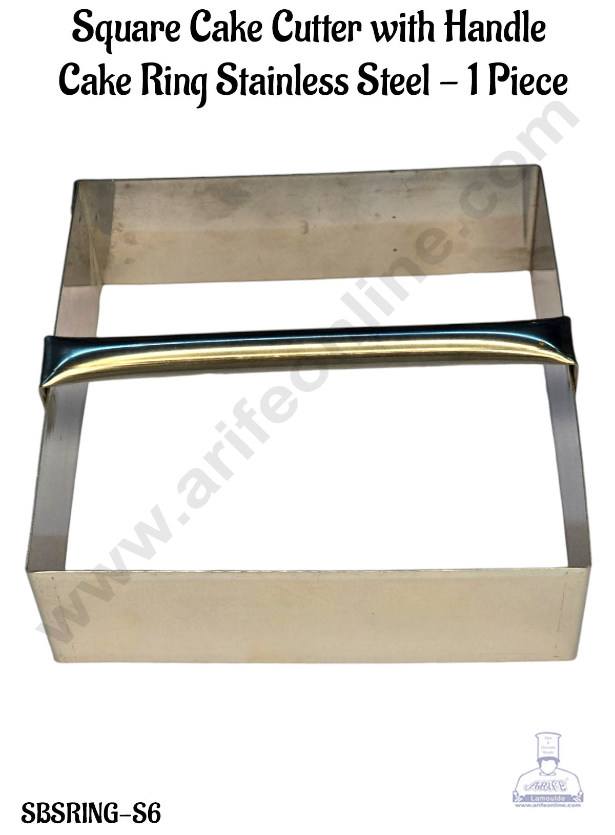 CAKE DECOR™ Square Cake Cutter with Handle | Cake Ring Stainless Steel ...