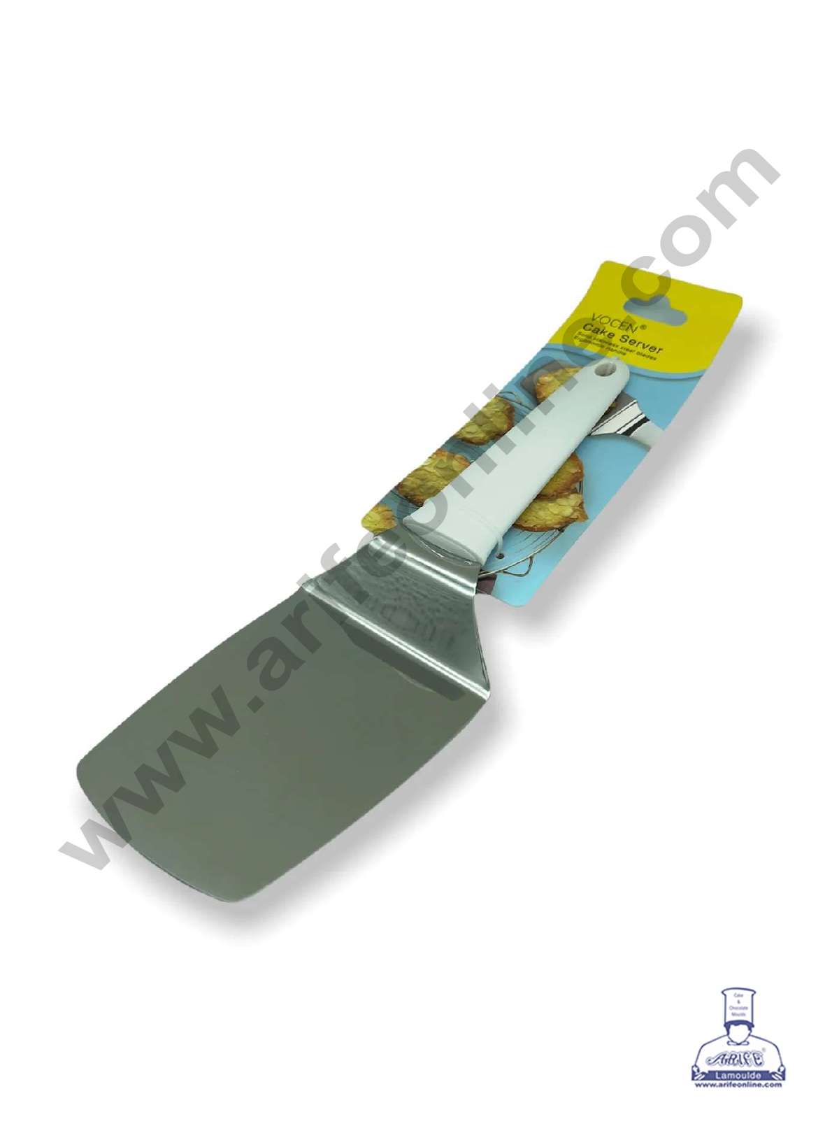 CAKE DECOR™ White Handle Rectangular Cake Lifter Cooking Spatula, Pie ...