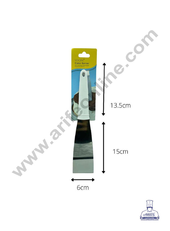 CAKE DECOR™ White Handle Triangular Scraper Spatula Cake Lifter Cookin ...