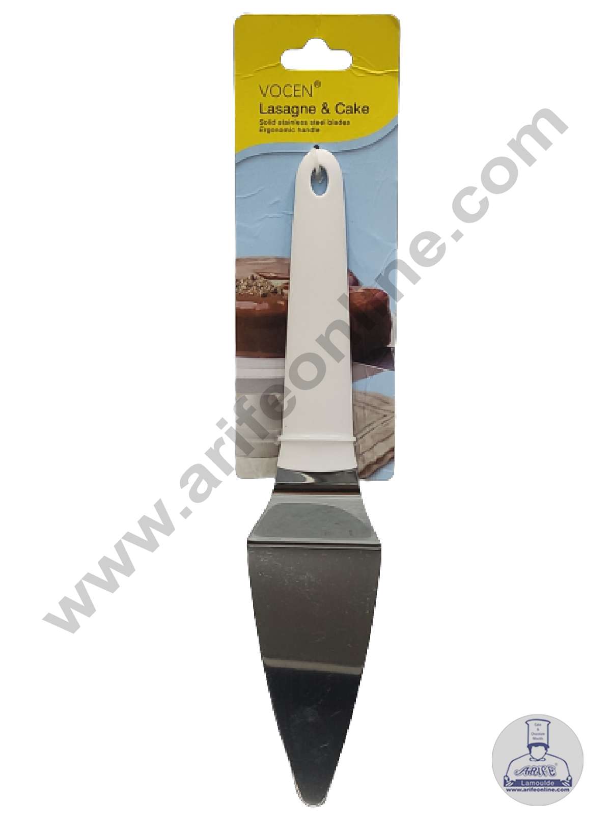 CAKE DECOR™ White Handle Triangular Pastry Lifter Cake Serving Triangu ...