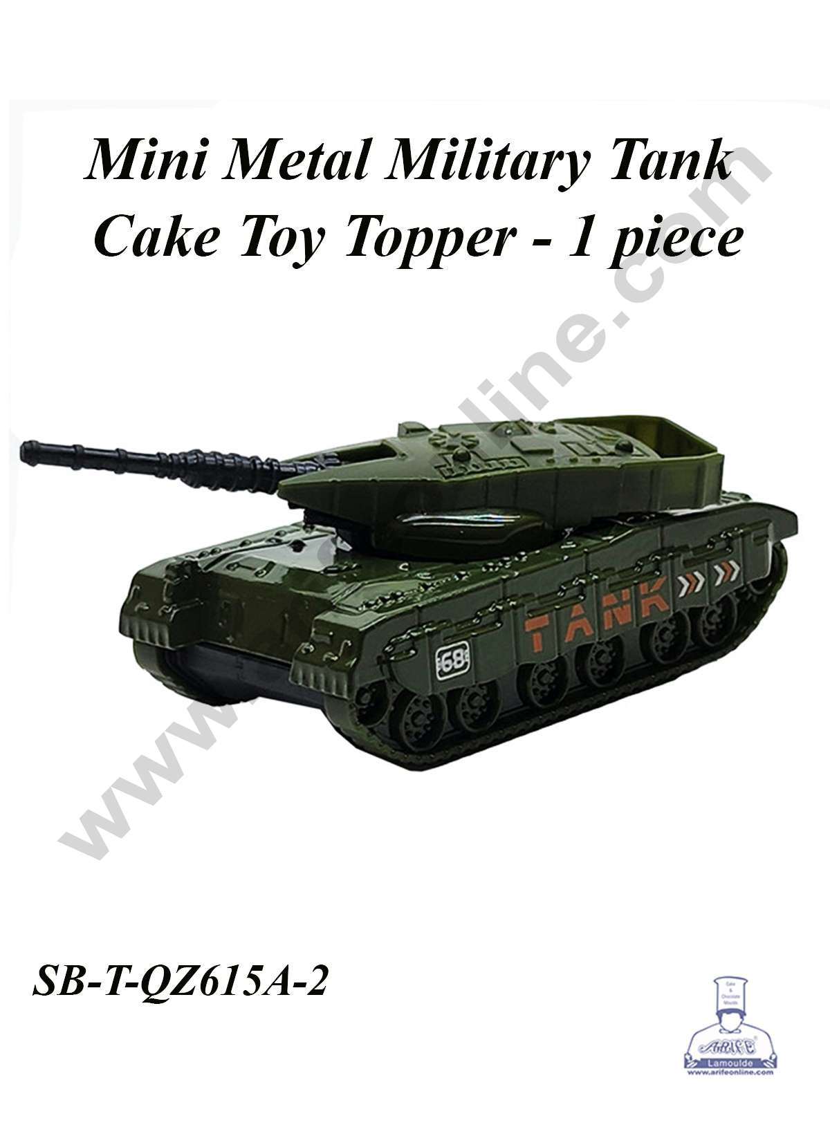 CAKE DECOR™ Mini Metal Military Tank Cake Toy Topper | Decorations Fig ...
