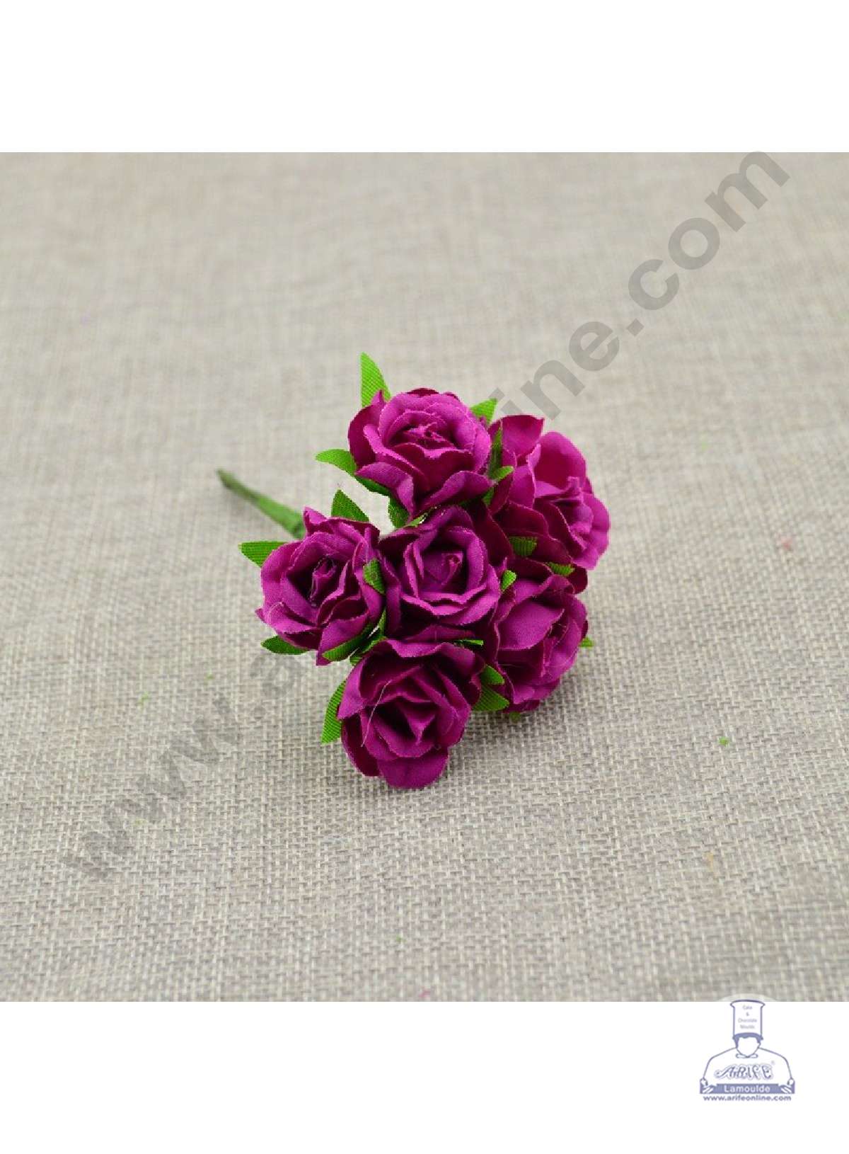 Cake Decor™ 6 Pcs Mini Rose Bunch – Rani Pink – Arife Online Store