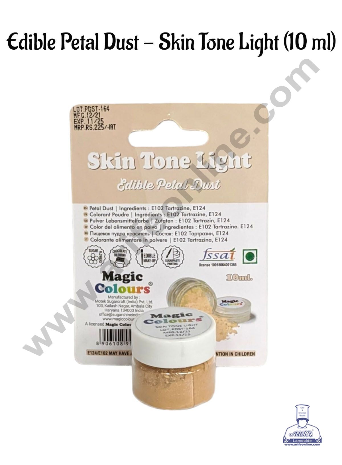 Magic Colours™ Edible Petal Dust - Skin Tone Light (10 ml) – Arife ...