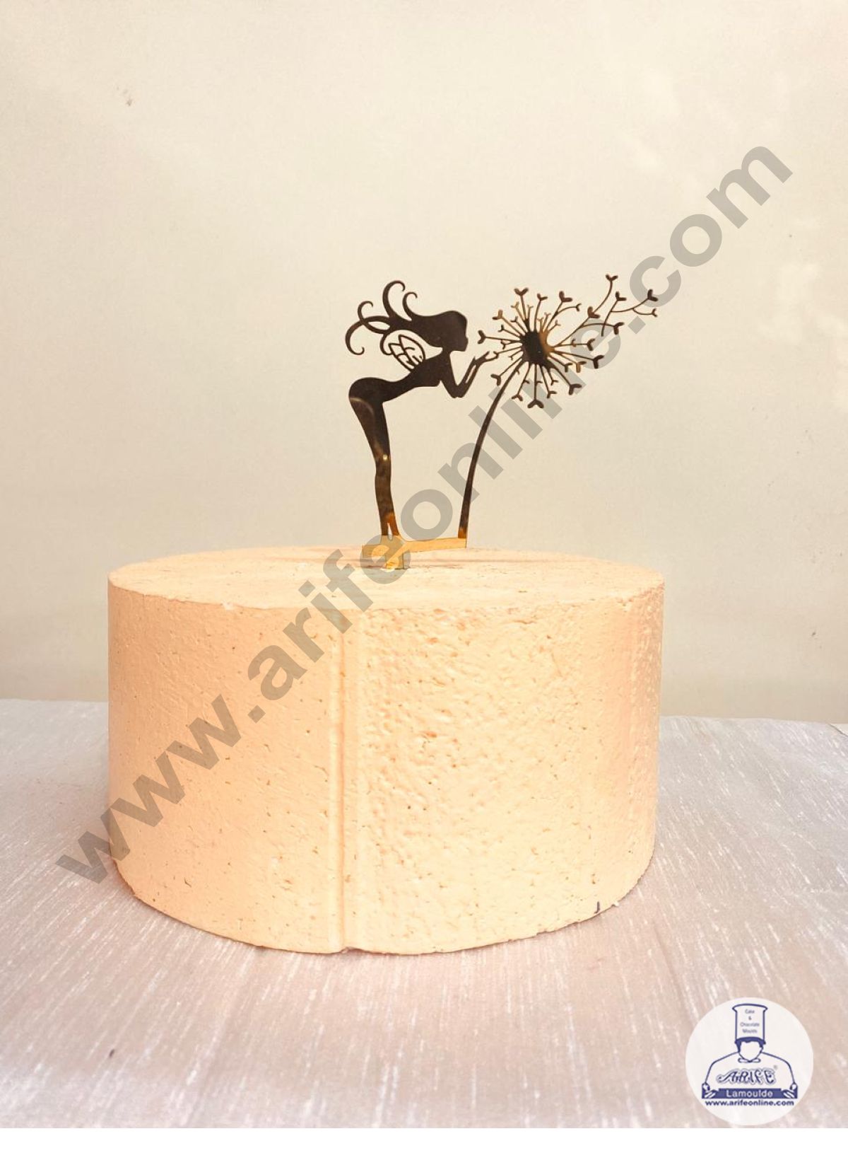 CAKE DECOR™ 5 inch Golden Acrylic Tinker Bell Theme Cake Topper Cake A ...