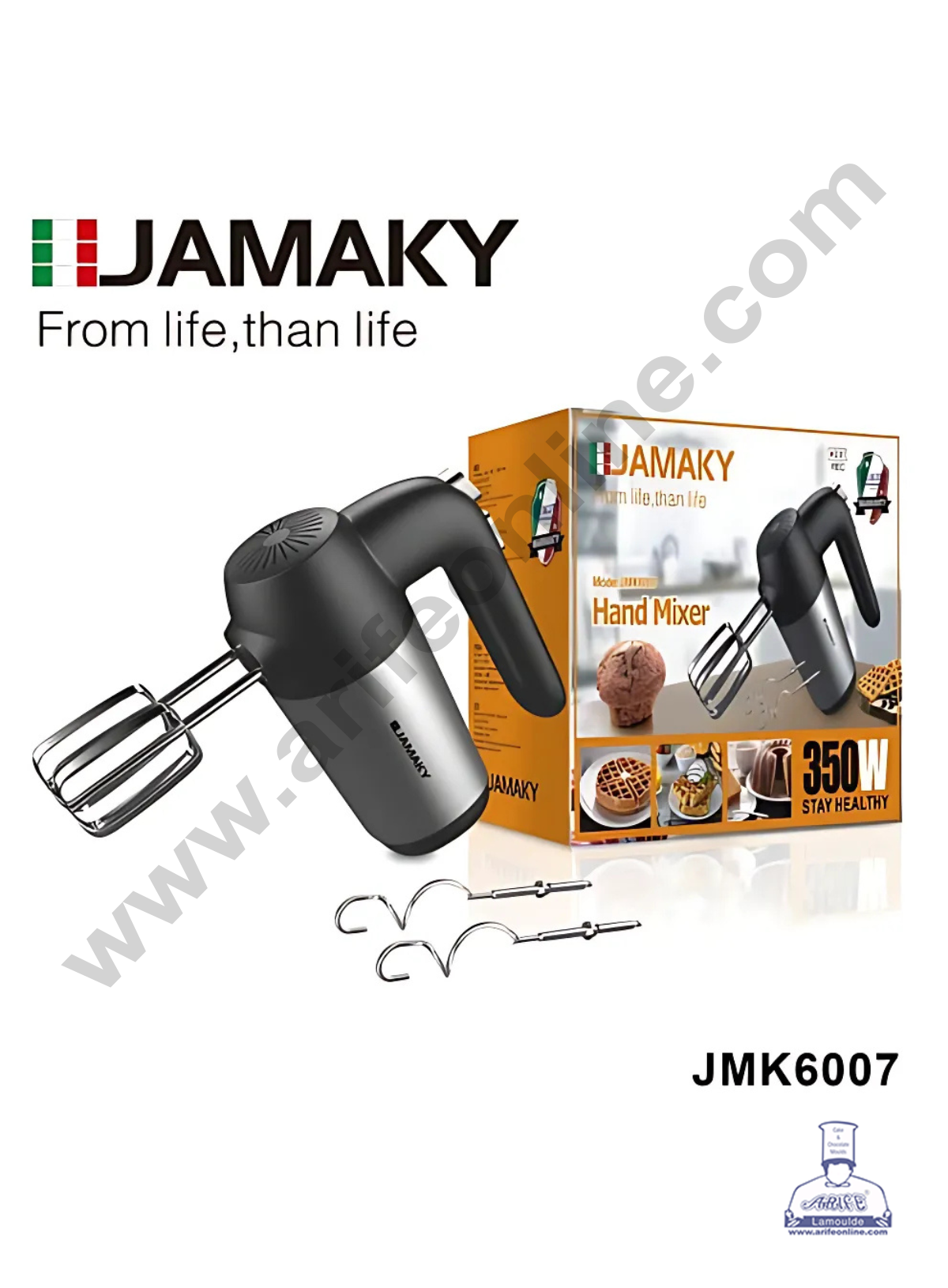Jamaky Hand Mixer 350W - Model JMK6007 Electric 5 Gear Speed Hand Mixe ...
