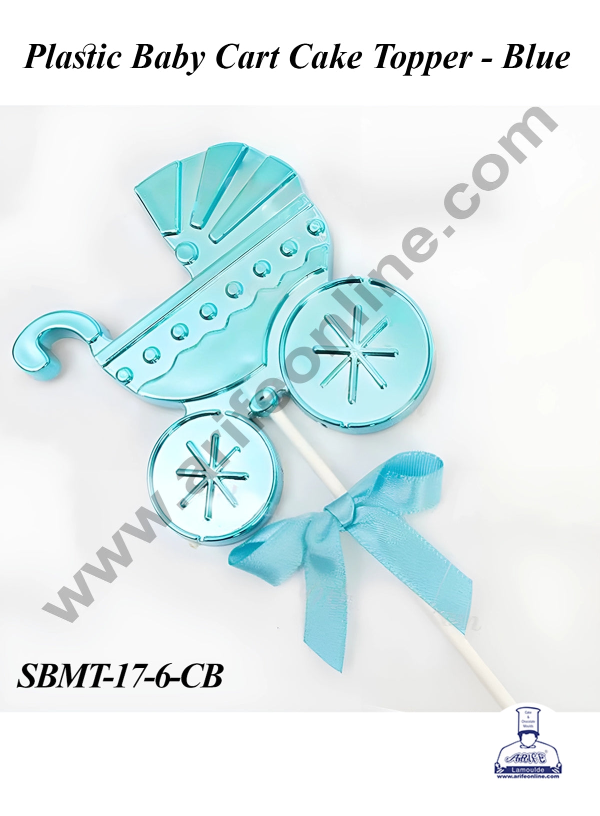 CAKE DECOR™ Plastic Blue Baby Cart Cake Topper | Baby Shower Theme - 1 ...