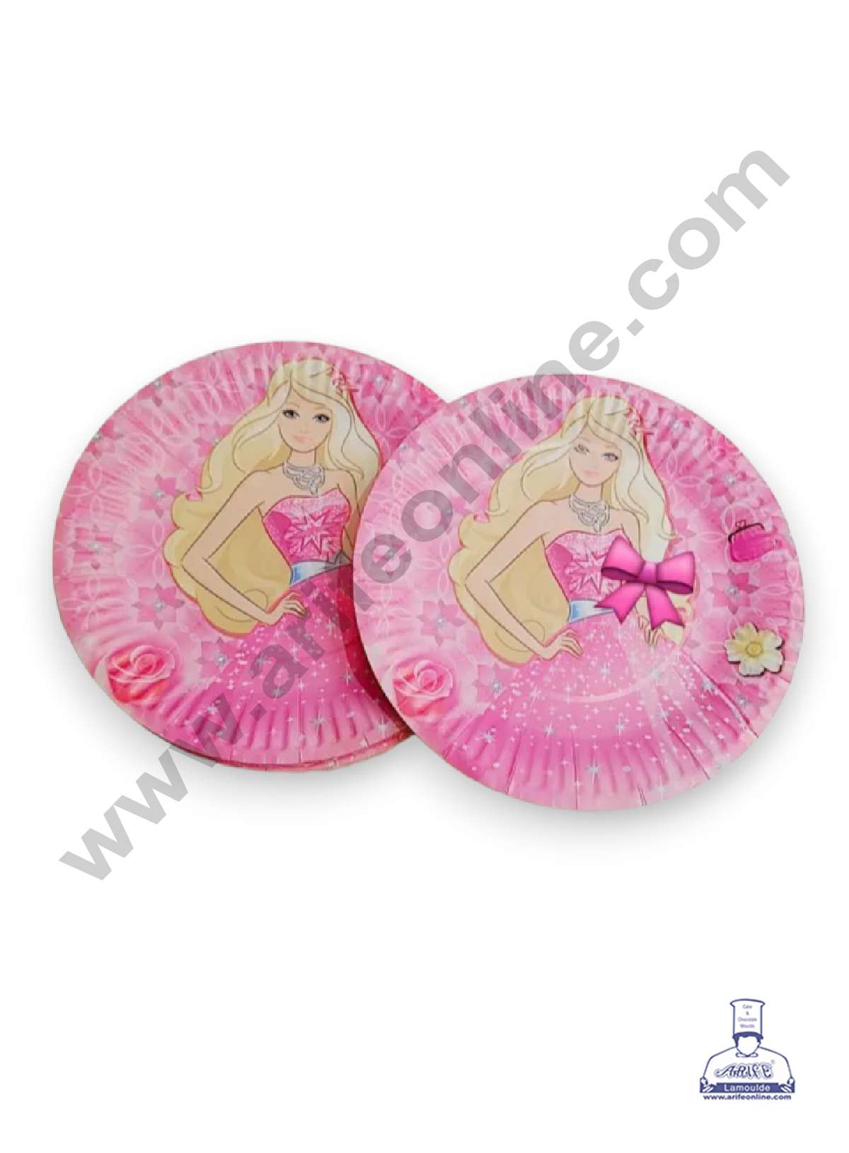 CAKE DECOR™ 9 inch Barbie Theme Paper Plates | Disposable Plates | Bir ...