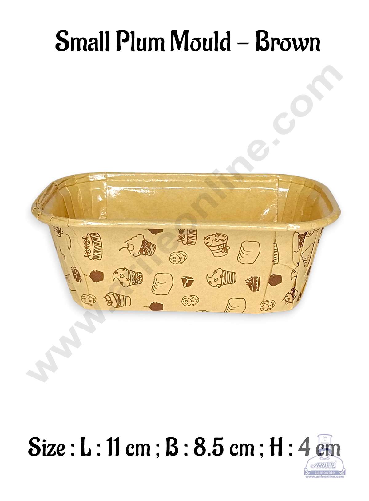 CAKE DECOR™ 10 Pcs Small Brown Paper Bake and Serve Plum Cake Mold – Arife Online Store