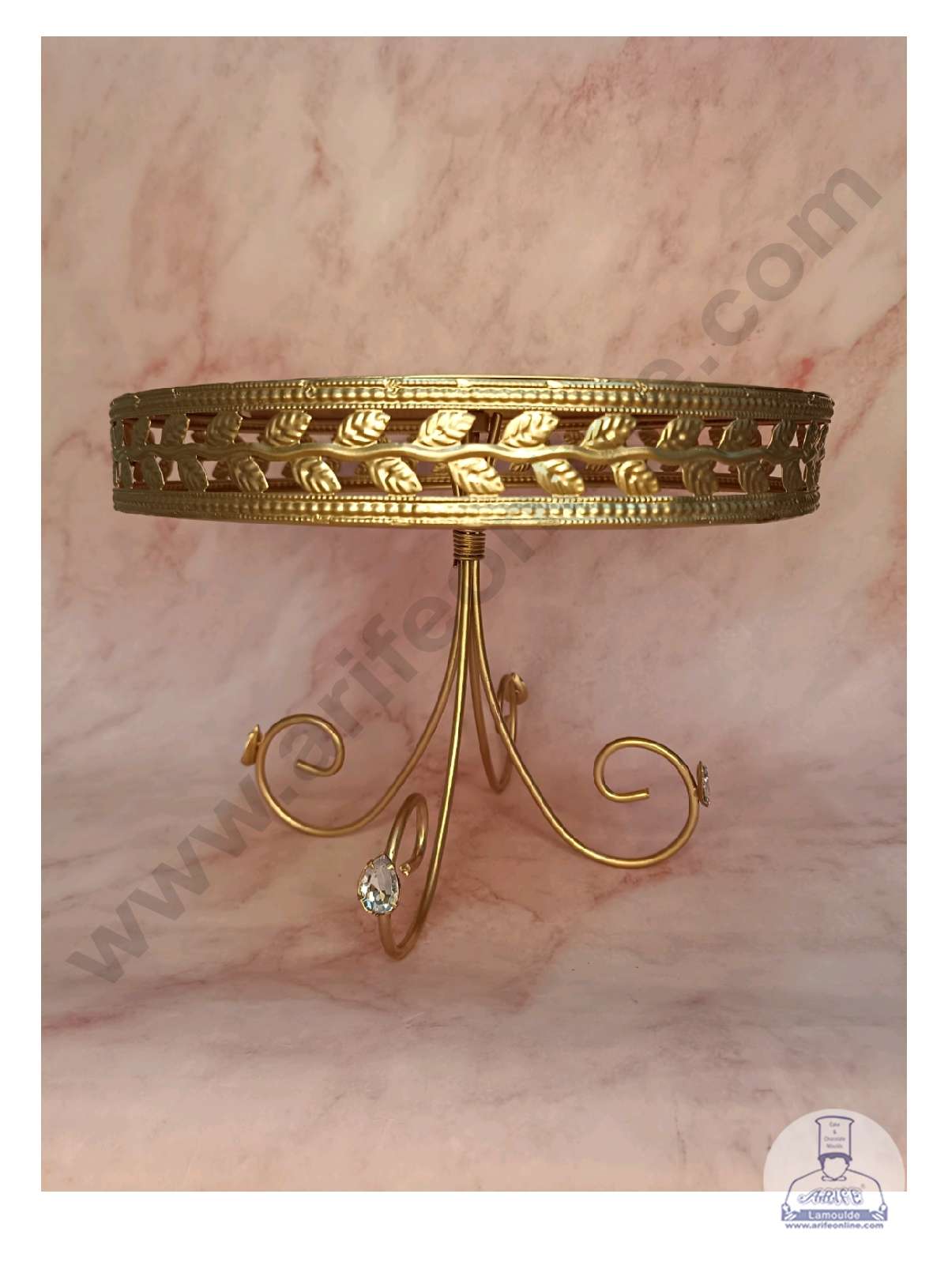 CAKE DECOR™ 4 Legs Long Metal Fancy Cake Display Stand & Cup Cake Stan ...
