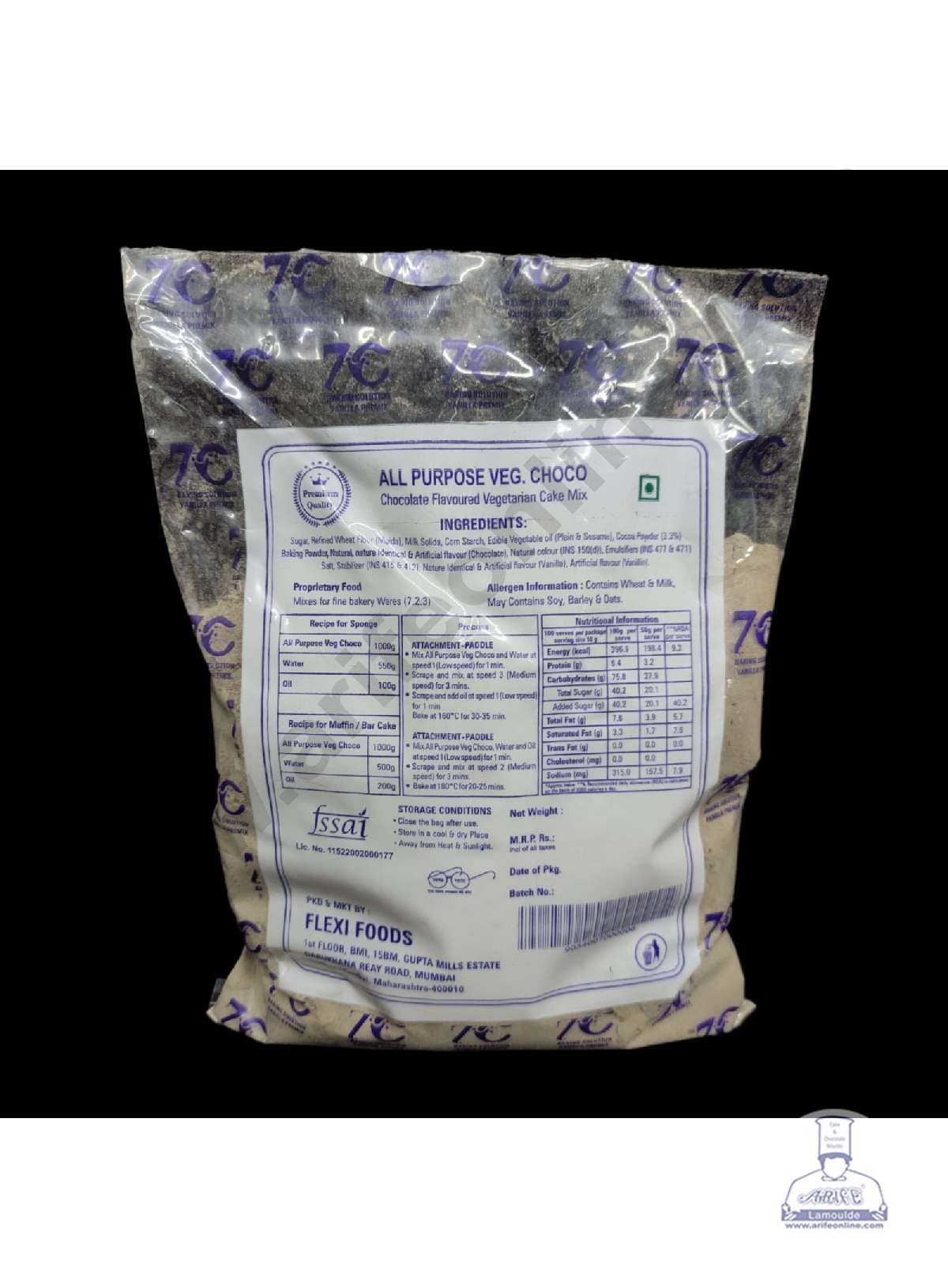 7C Cake Premix All Purpose Veg Chocolate 1 Kg Pack – Arife Online Store