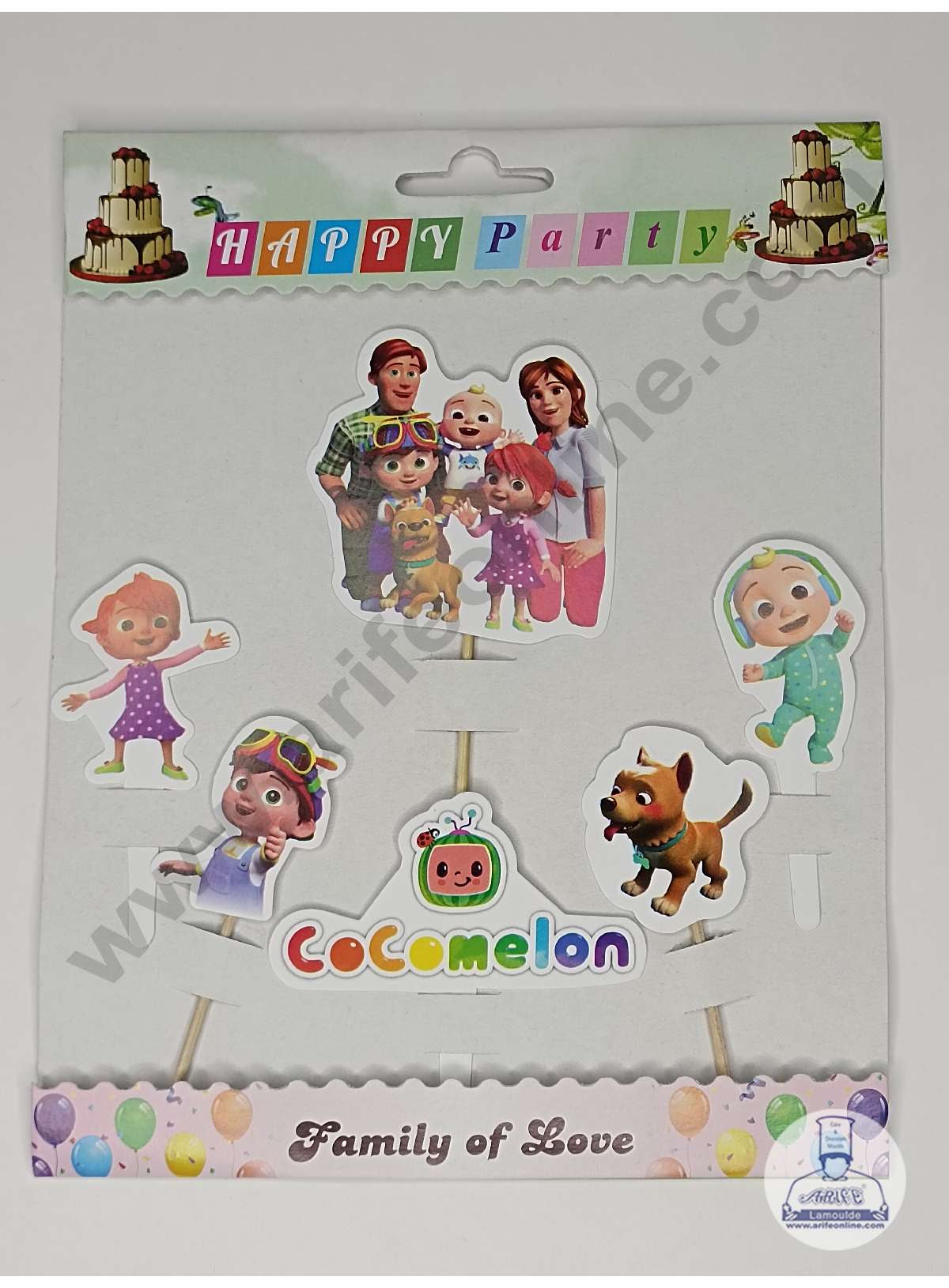 CAKE DECOR™ 6 pcs Cocomelon Theme Paper Topper For Cake And Cupcake ...