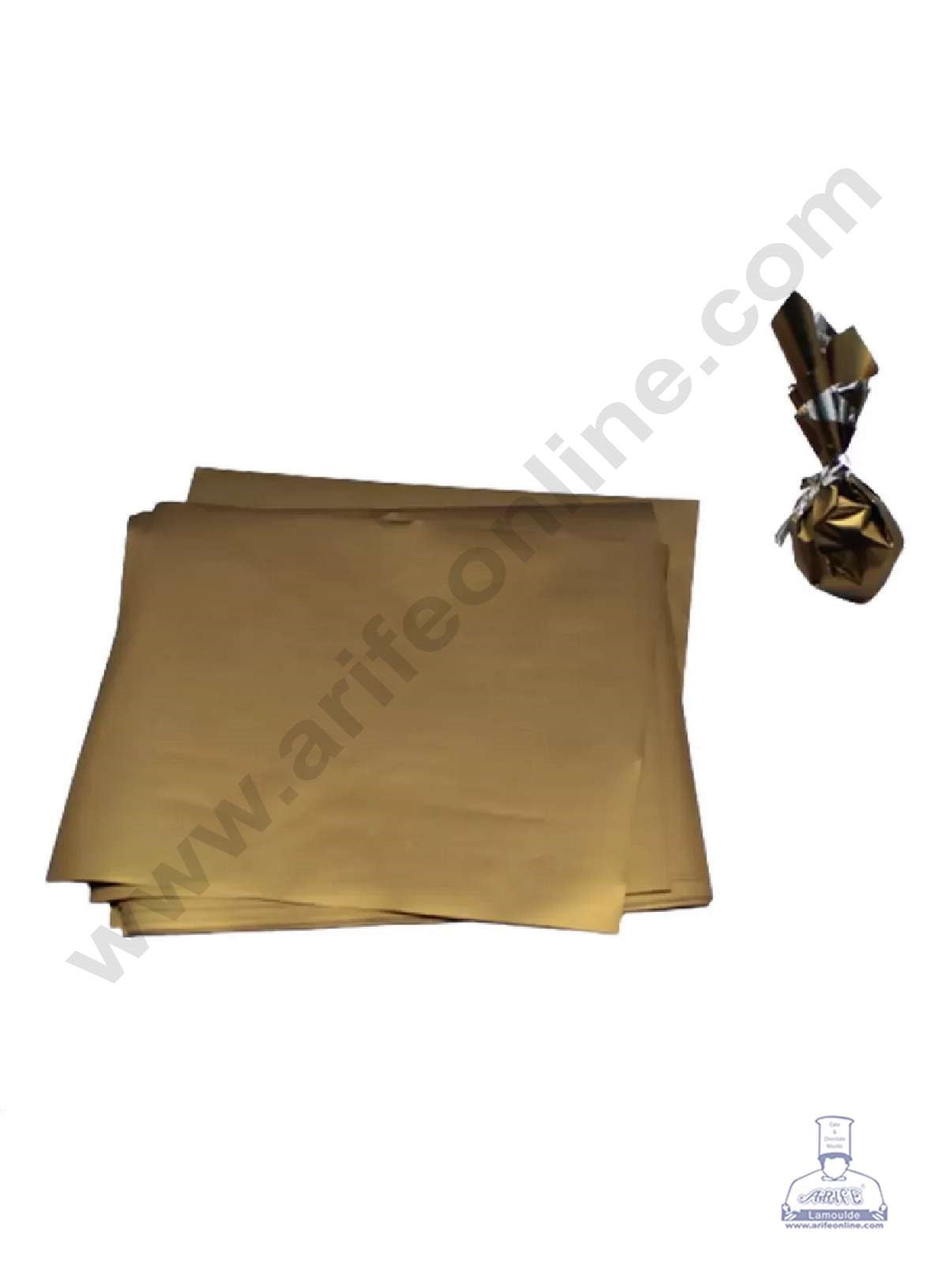 Cake Decor Metallic Plastic Chocolate Wrapper, Dark Gold – Arife Online ...