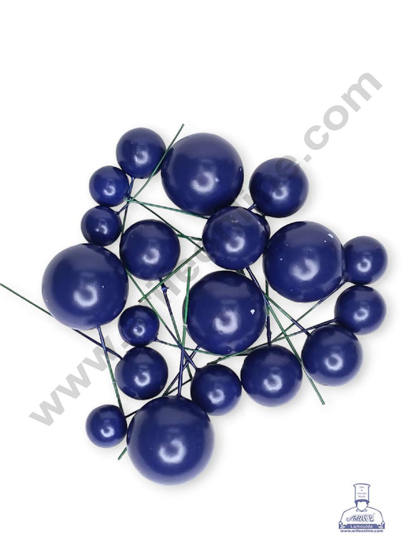 Home CAKE DECOR™ Dark Navy Blue Faux Balls Topper For Cake and Cupcake ...