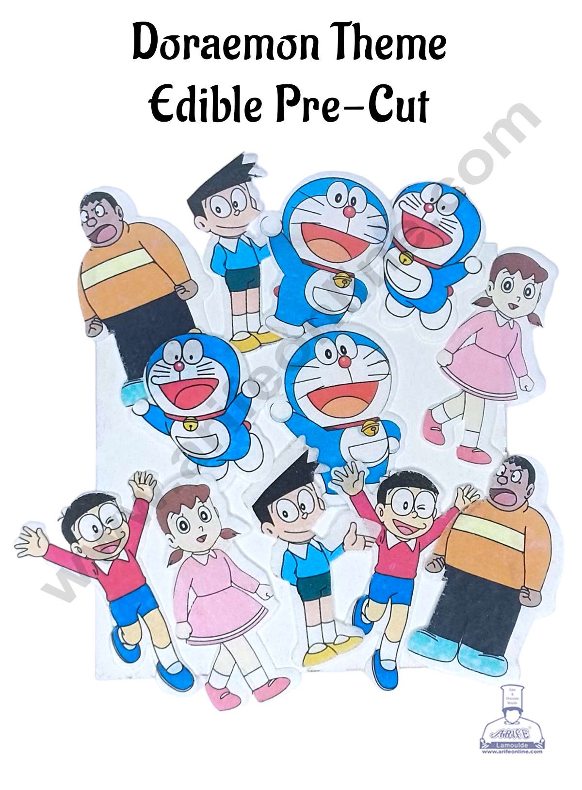 CAKE DECOR™ Edible Pre Cut Wafer Paper - Doraemon Theme - (Set of 12 p ...