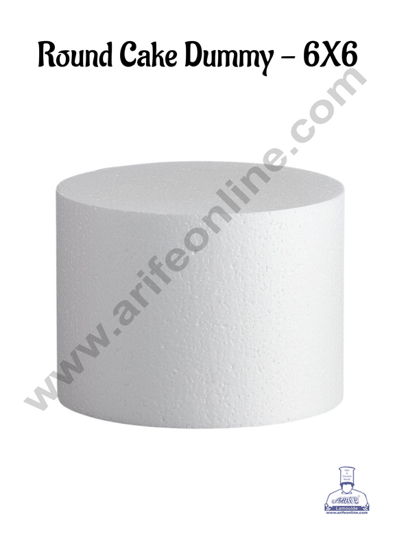 Home 6 Inch Round Cake Dummy - Dia 6" x H 6" (1 pc)- CAKE DECOR™