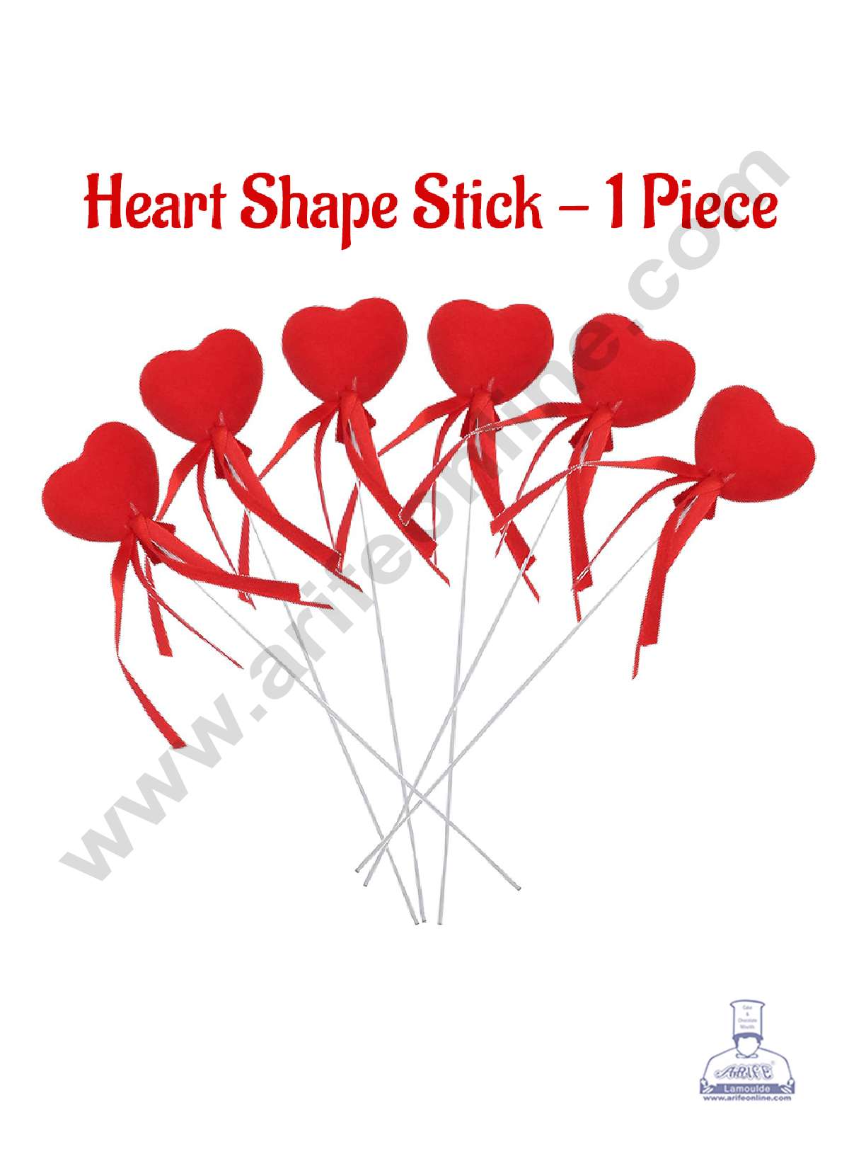 CAKE DECOR™ 1 Piece Heart Shape Stick | Valentine's Theme | Cake Toppe ...