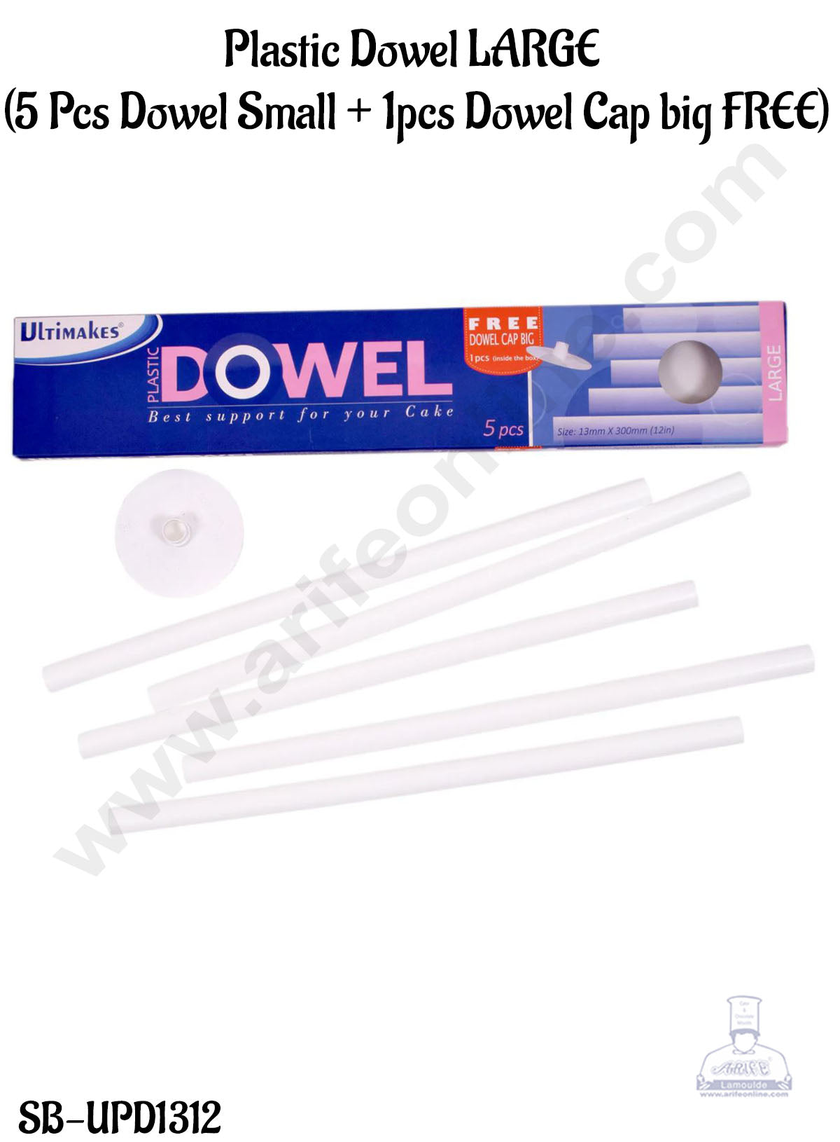 Ultimakes Plastic Dowel Large (5 Pcs Dowel + 1pc Dowel Cap Big FREE ...